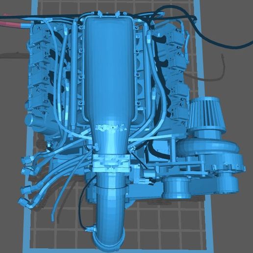 🚁 LS1 Holley Supercharger RC Engine Bay model・ STL File for 3D printing ...