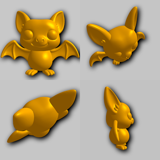 Bat - Animals Pop Collection 🧊 ・ 3D File for 3D printing・Cults