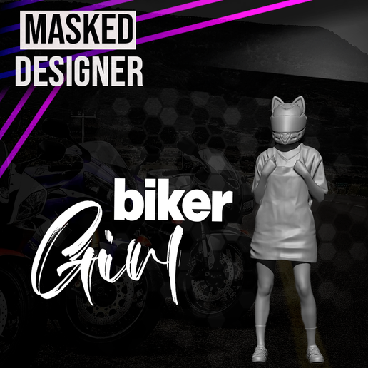 👧 BIKER GIRL・ STL File for 3D printing・Cults