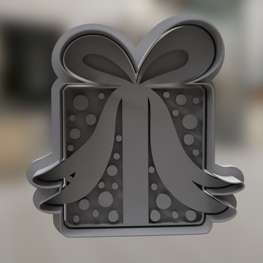 STL file Present Cookie Cutter and Stamp - Unwrap Sweet Delights! 💝 ・3D ...