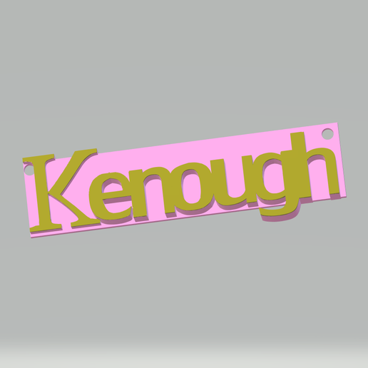 🎬 kenough barbie movie necklace・ STL File for ・Cults
