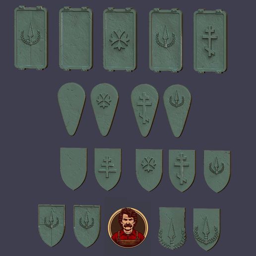 🛡️ 36 Shields, Medieval Shields, Antioch Shields Upgrade・ STL File for ...