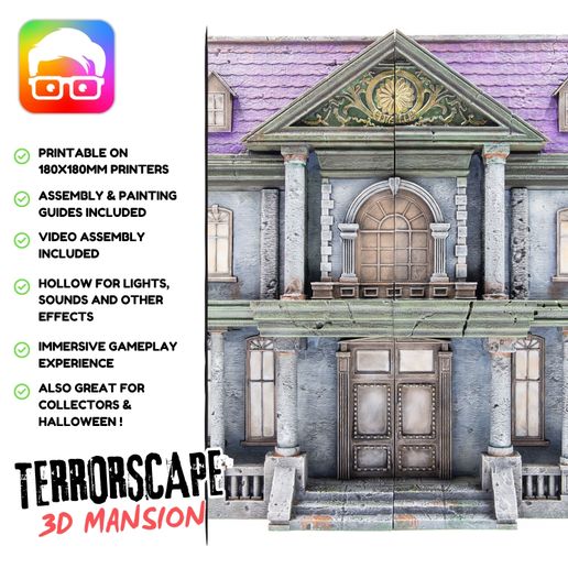👻🎃 3D printable Mansion for Terrorscape boardgame (Accessories, Horror ...
