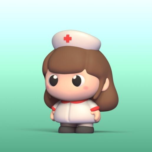 🎁 Cute Nurse・ 3D File for 3D printing・Cults