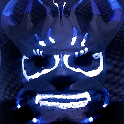 STL file Demon Halloween Mask 🎃 ・Template to download and 3D print・Cults