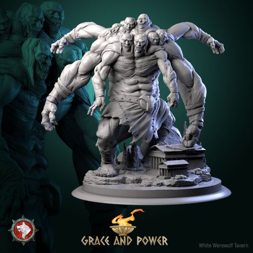🎲 Hecatoncheires set 6 miniatures 32 mm pre-supported・ 3D File for 3D ...