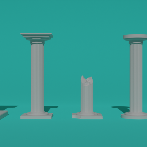 3D file Column Low-poly 3D Model 🆓 ・3D printing idea to download・Cults