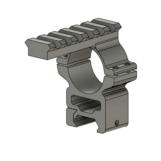 🔫 30mm scope mount with rails (Hawkee styled)・ STL File for 3D printing ...