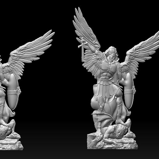 STL file Archangel Michael Bas-Relief 2 3D 👼 (OBJ)・3D printer model to ...