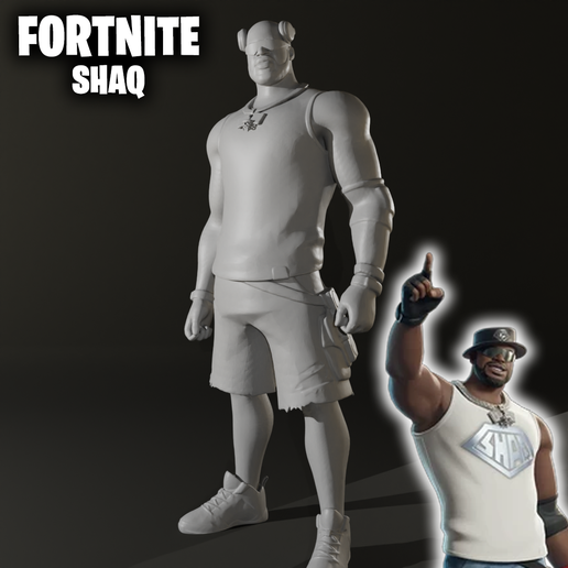 STL file Shaq Shaquille O'Neal Inspired SKIN FORTNITE FIGURE ・3D print ...