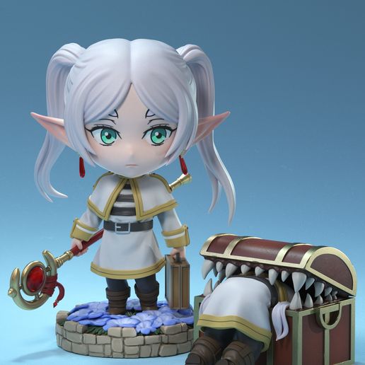 🧙 Frieren - Chibi・ 3D File for 3D printing・Cults