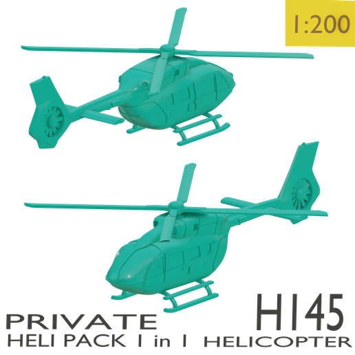 ️ H145 AIRBUS HELICOPTER V1・ STL File for 3D printing・Cults