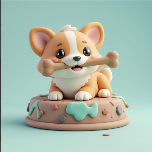 🐕 Kawaii Corgi 3D Model・ STL File for 3D printing・Cults