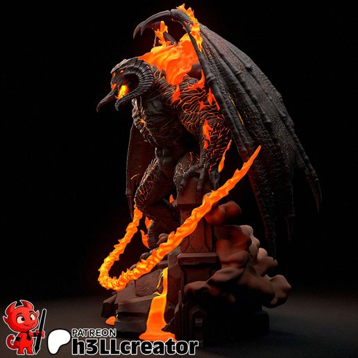 🧙‍♂️ Balrog・ STL File for 3D printing・Cults