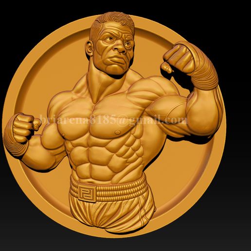 3D file MMA and WWE Fighter Relief Model 👨 ・3D printing design to ...