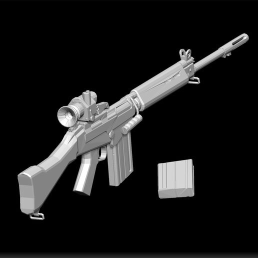 📁 Self-Loading Rifle 3D Print Model - Tactical Firearm STL File ...