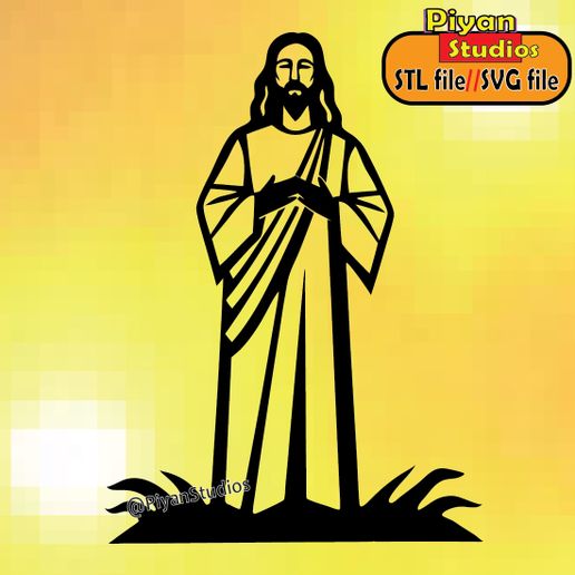 ️ jesus wall art svg, stl file・ STL File for 3D printing and CNC ...