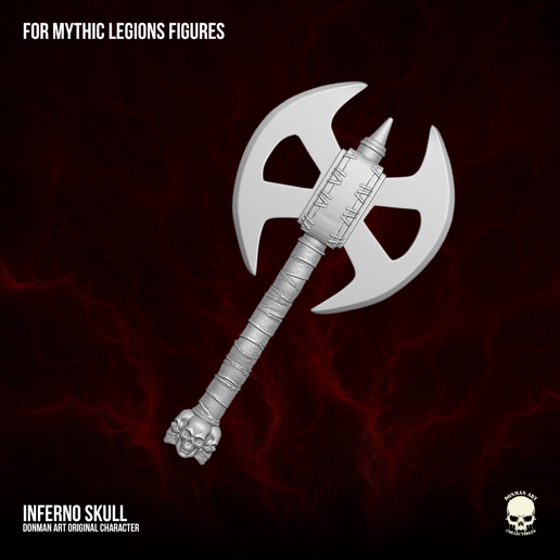 🔥 Inferno Skull kit for Mythic Legions 3D printable Files For Action ...