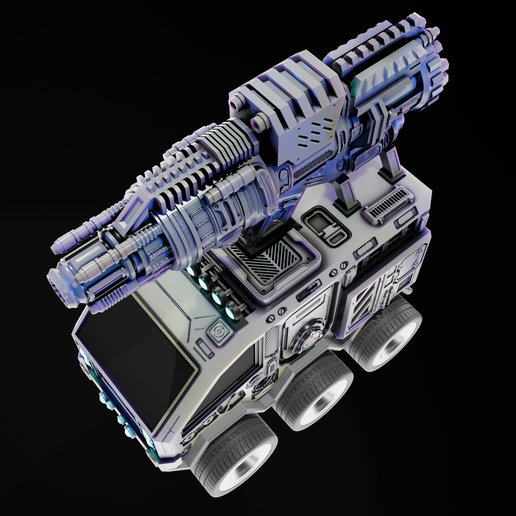 🚐 Sci-Fi Combat Van 3D Print・Free 3D File for 3D printing・Cults