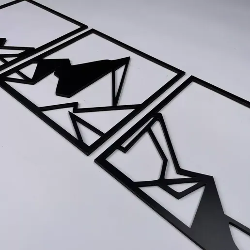 Archivo STL Mountain Low poly wall decoration - Lasercut and 3d Printer ...