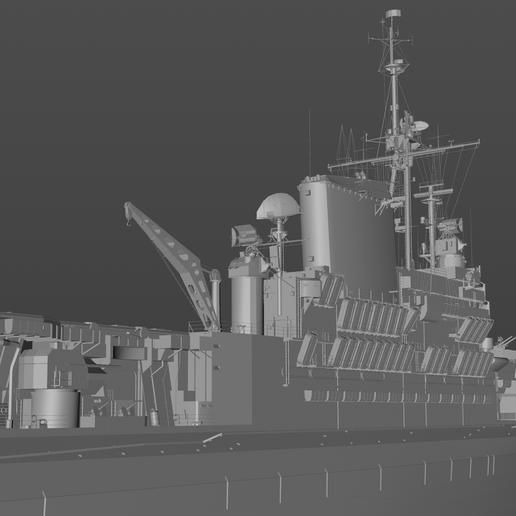 🚢 3D model material of the USS Franklin・ OBJ File for 3D printing・Cults