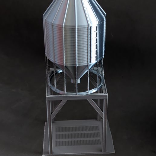 🚜 1/64th scale Grain Silo Tower・ 3D File for 3D printing・Cults