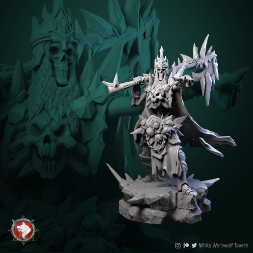 📈 Krovar the Undying 32mm and 75mm pre-supported + dnd 5e stats block ...