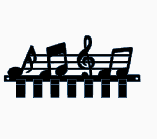 STL file Key holder for musical notes 🔑 ・3D printing model to download ...