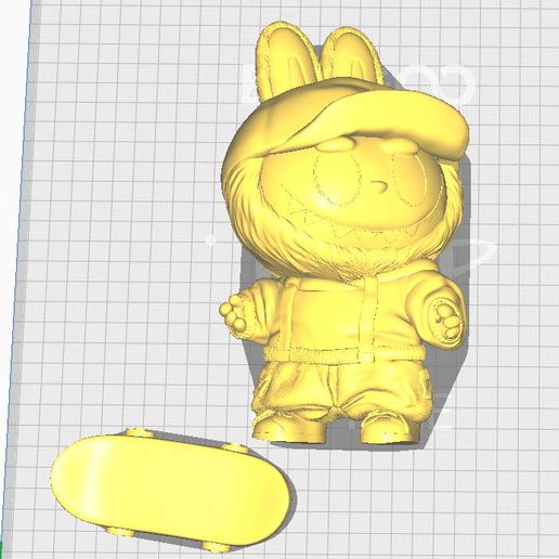 🎲 skateboarding labubu・ STL File for 3D printing・Cults