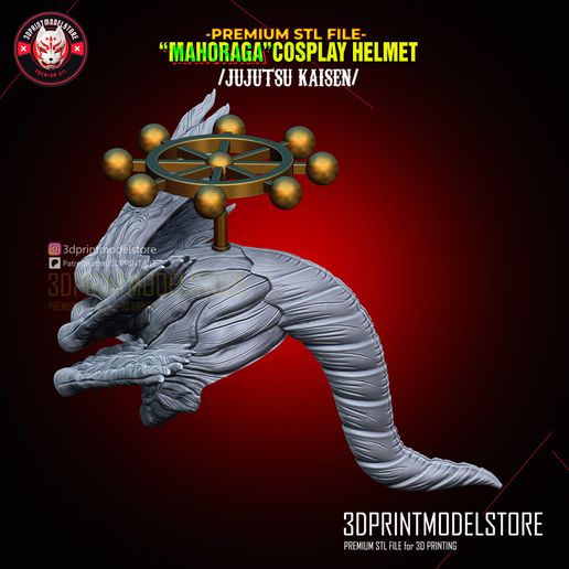 Archivo 3D Mahoraga Casco Jujutsu Kaisen Máscara Cosplay - Halloween ...