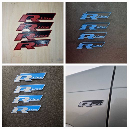 🚗 Volkswagen vw R-line ornament logo no AMS・ STL File for 3D printing・Cults