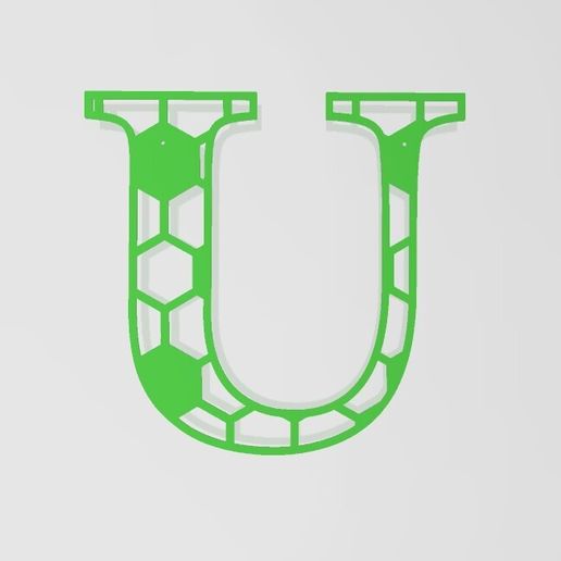 ⚽ Soccer letter U・ STL File for 3D printing・Cults