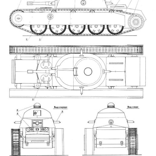 🪖 TG-1 Tank (T-22) Grote medium tank・ STL File for 3D printing・Cults
