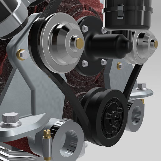 🚙 Ford Flathead Stacked Injection Twin Spark Engine Complete・ STL File ...