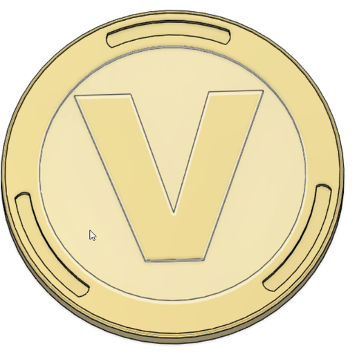 💶 VBuck Euro Fortnite coin・ STL File for ・Cults