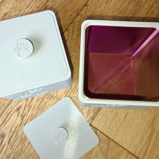 🖨️ Easy Print Any Printer Dog Cat Pet Paw Print Box with lid storage ...