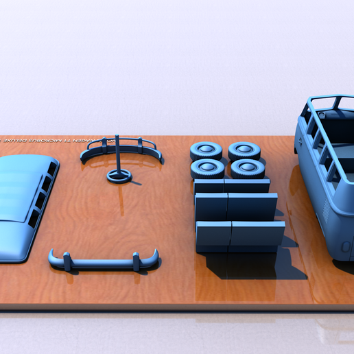 🚗 VW MICROBUS DELUXE TYPE1 1966・ 3D File for ・Cults