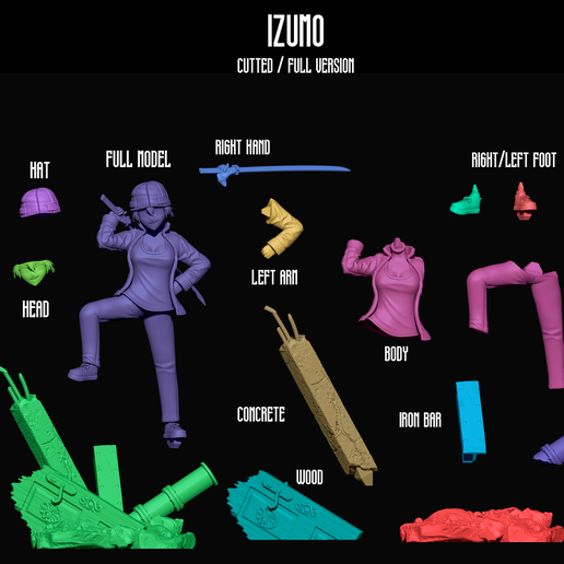 👧 Fuuko Izumo - Undead Unluck・ STL File for 3D printing・Cults