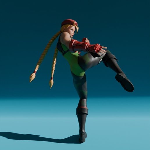 👩 Cammy Street Fighter Low Poly・ STL File for 3D printing・Cults