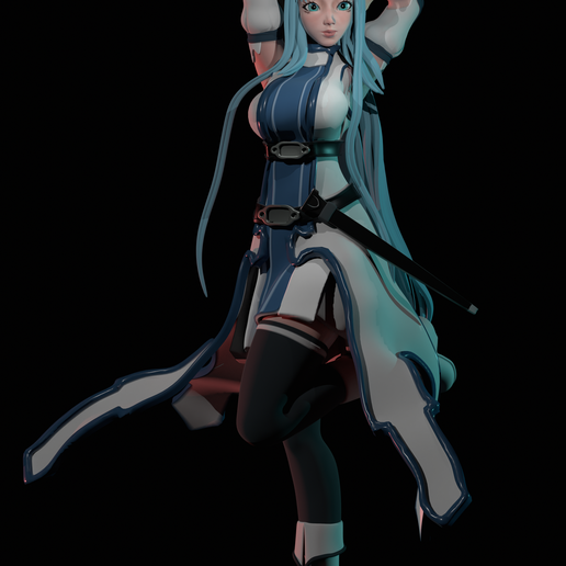 Archivo STL Asuna Yuuki 🎨 ・Modelo de impresora 3D para descargar・Cults