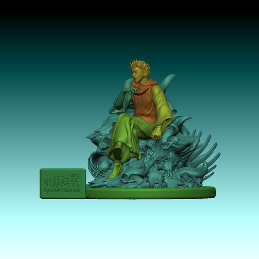 🤴 Demon King Throne Statue – Anime-Style Dark Fantasy 3D Printable ...