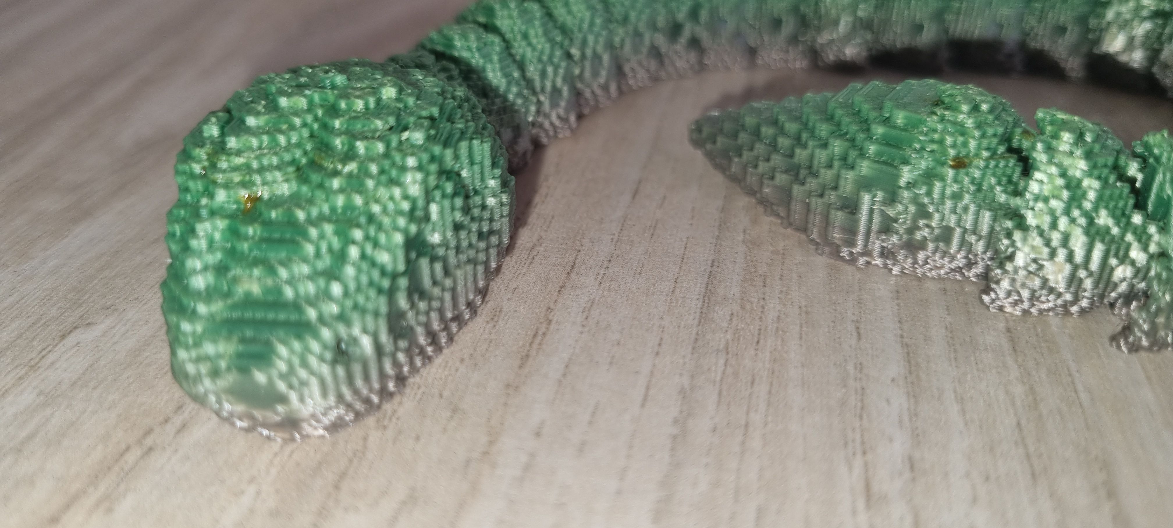 Download STL file Articulated pixel snake • 3D printing design ・ Cults