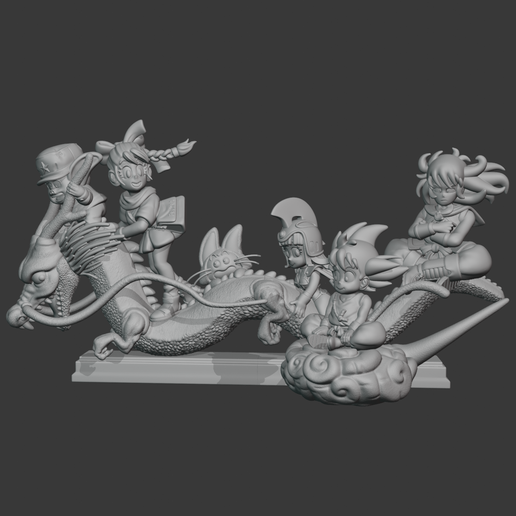 🐉 Dragon Ball Diorama - Kid Goku, Bulma, Chichi, Yamcha, Oolong, Puar ...