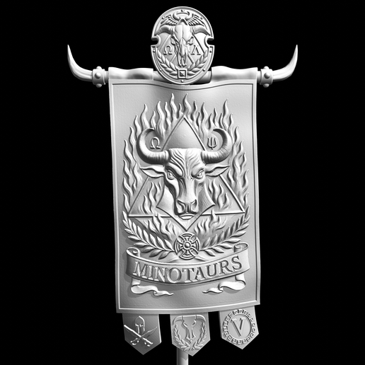 🛰 Minotaurs banner 3・ STL File for 3D printing・Cults