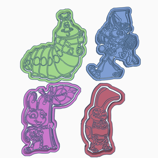 STL file A Bug's Life cookie cutter pack 🍪 ・Design to download and 3D print・Cults