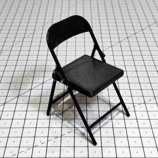 🪑 1/10 Scale Standard Folding Chair・Free STL File for 3D printing・Cults