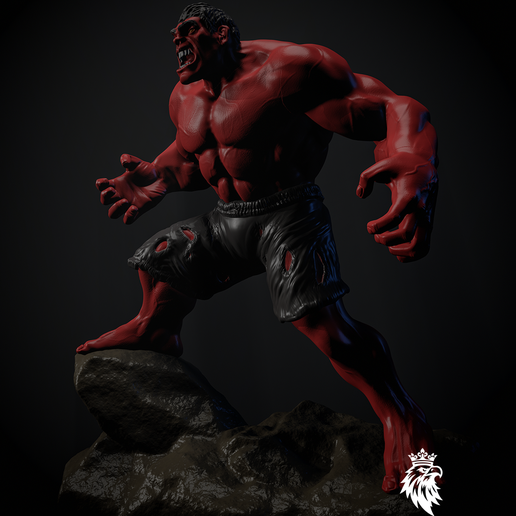 👤 Red Hulk BUST・Free STL File for 3D printing・Cults