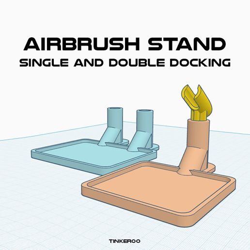 STL file Airbrush Stand for Dual and Single Docking 🧰 ・3D print object ...