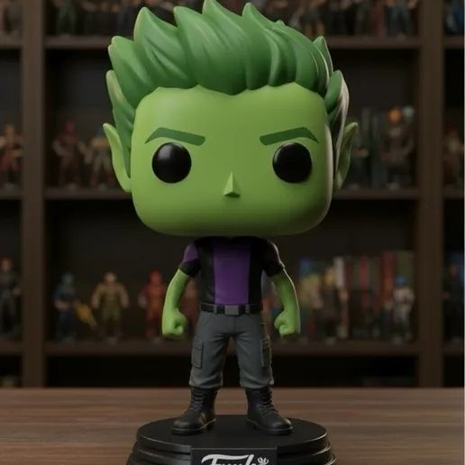 👦 Beast Boy Funko Pop Figure Teen Titans - High Detail Print Ready STL ...