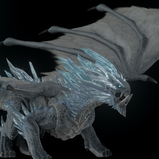 🧊 Ice Dragon - posable stl included・ STL File for 3D printing・Cults
